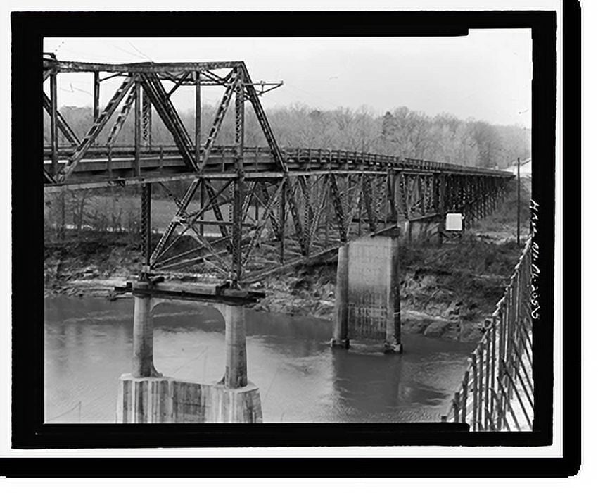 Historic Print, William B. Crumpton Bridge, Spanning Tombigbee River on ...
