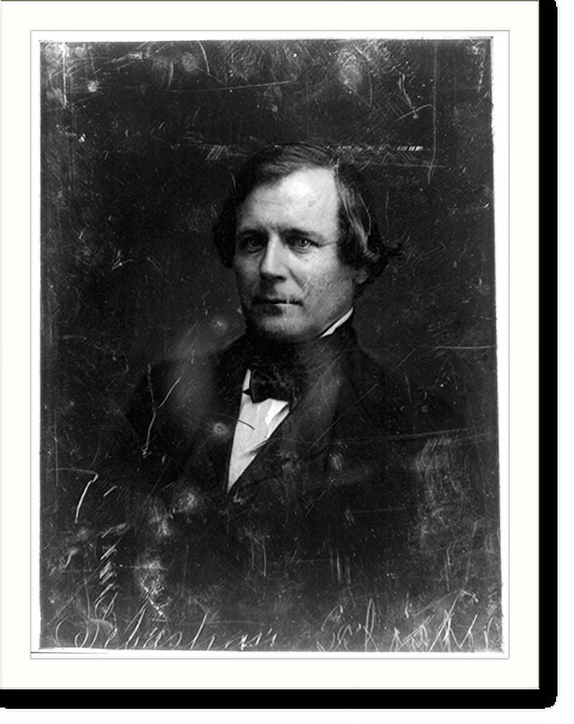 Historic Print, [William King Sebastian, half-length portrait, three ...