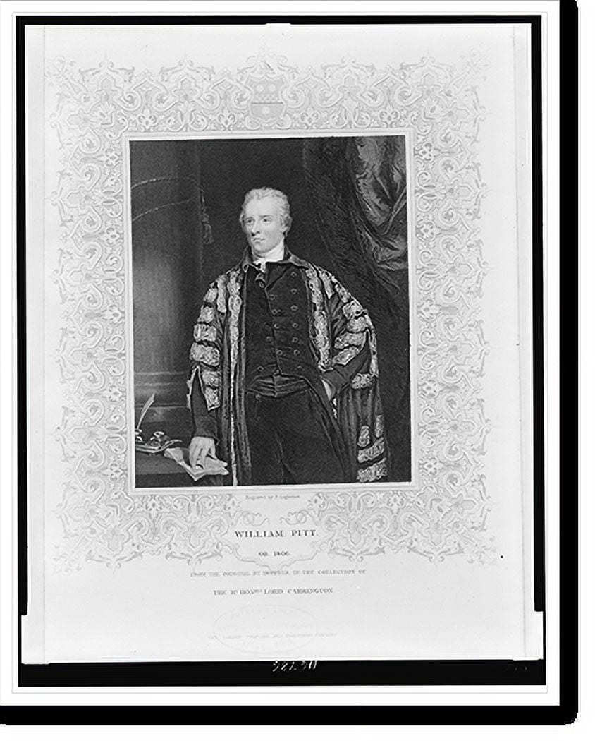 Historic Print, William Pitt from the original by Hoppner in the ...