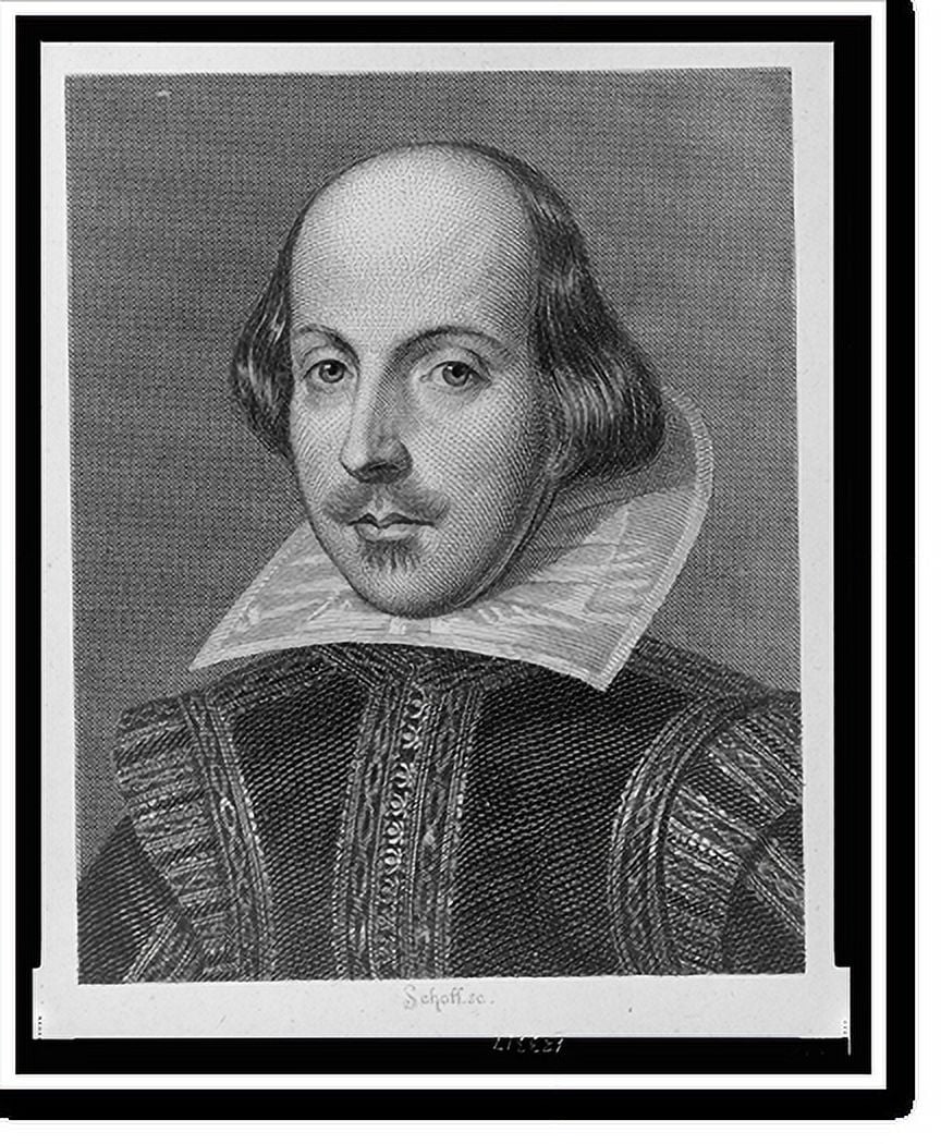 Historic Print, [William Shakespeare, head-and-shoulders portrait ...