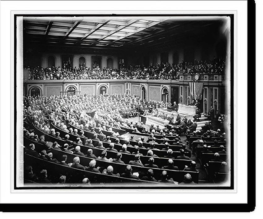 Historic Print, Wilson addressing Congress, [Washington, D.C.], 18" x ...