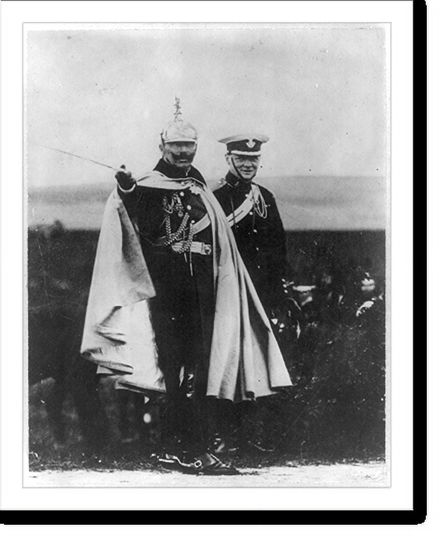 Historic Print, [Winston Churchill with Kaiser Wilhelm at German Army ...