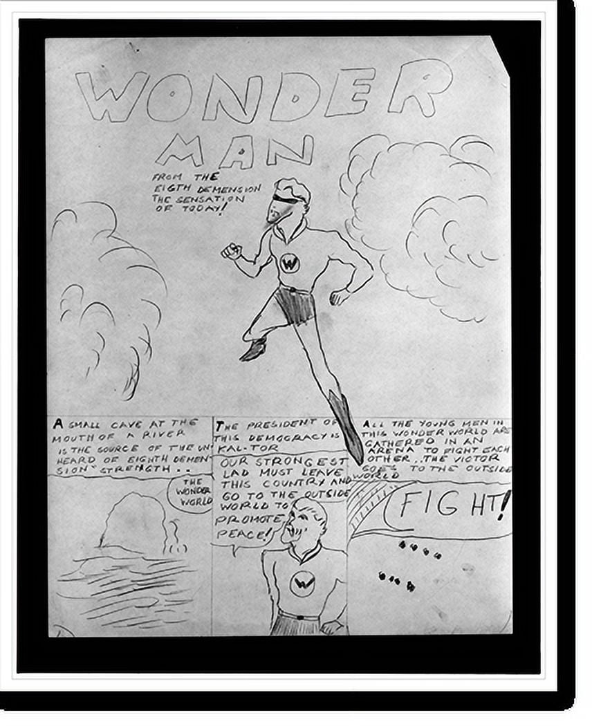 Historic Print, Wonder man from the eigth [sic] demension [sic] the ...