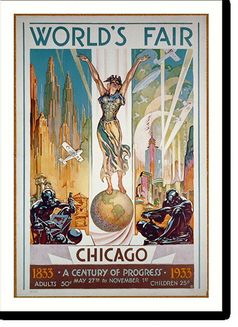 Historic Print, World's Fair, Chicago. A Century of Progress, 1833-1933 ...