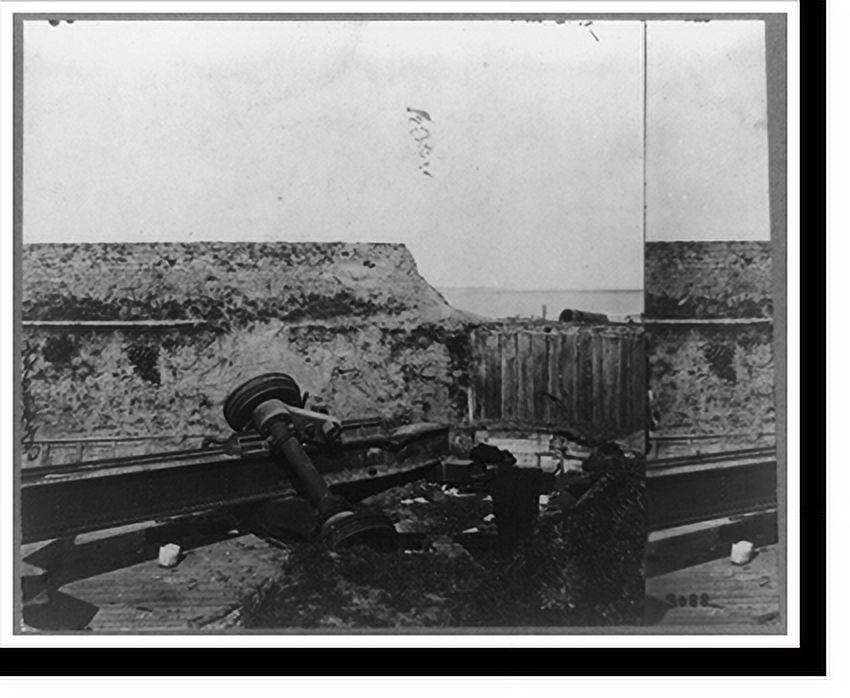 Historic Print, Wreck of Blakely gun on the Frazers wharf Charleston S ...