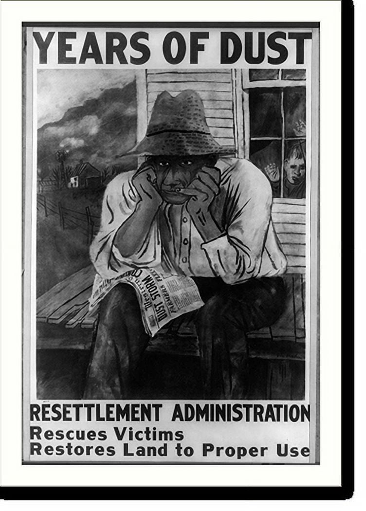 Historic Print, Years of dust Resettlement Administration rescues ...