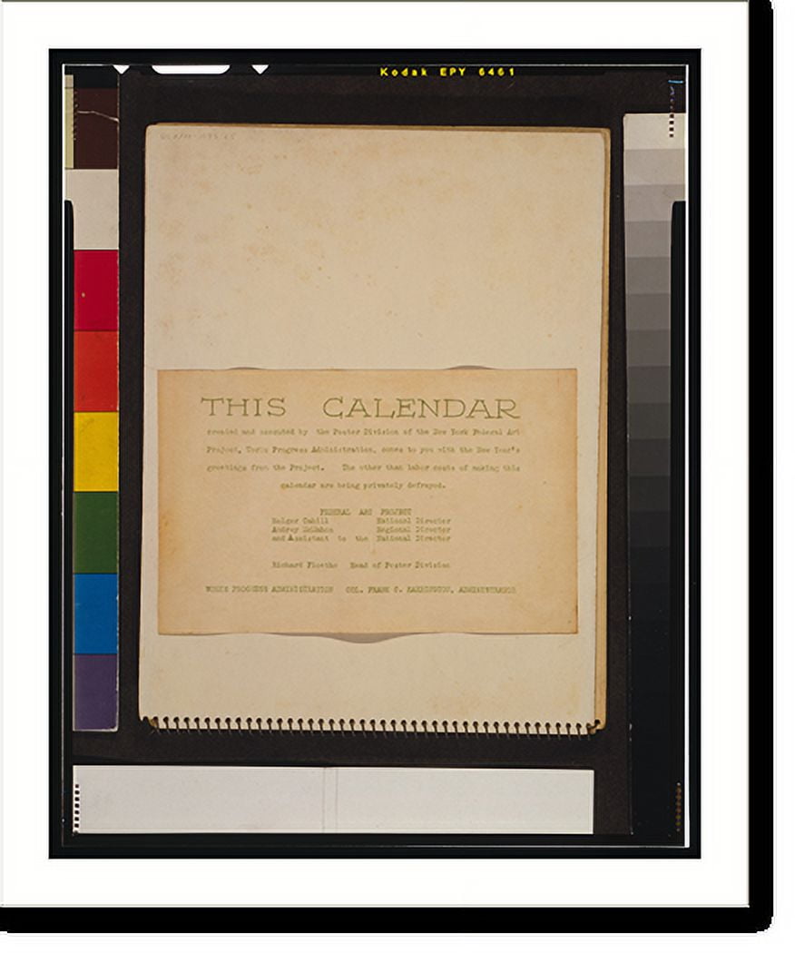 Historic Print, This calendar, created and executed by The Poster ...