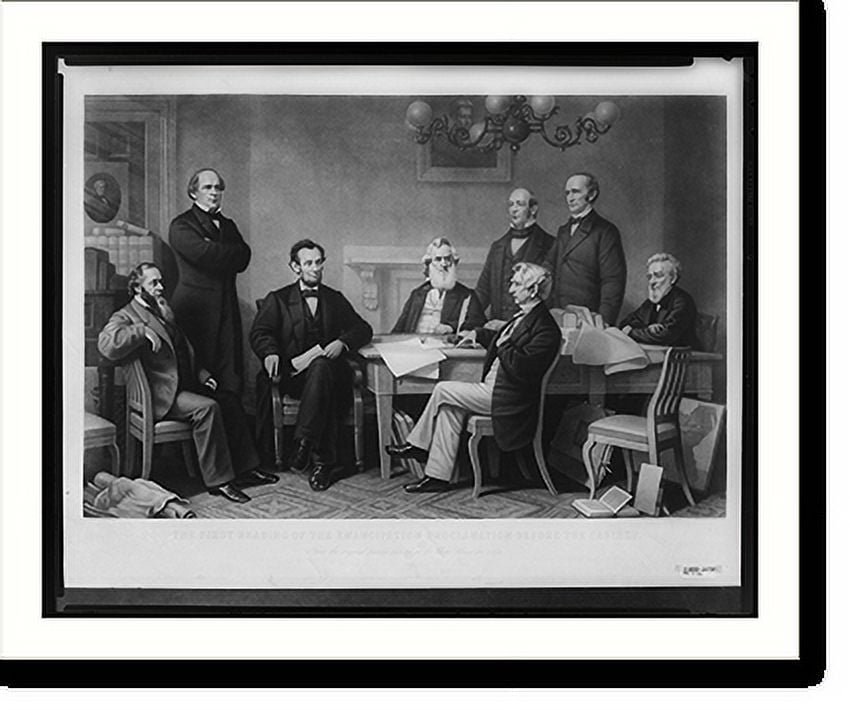 Historic Print, The first reading of the Emancipation Proclamation ...