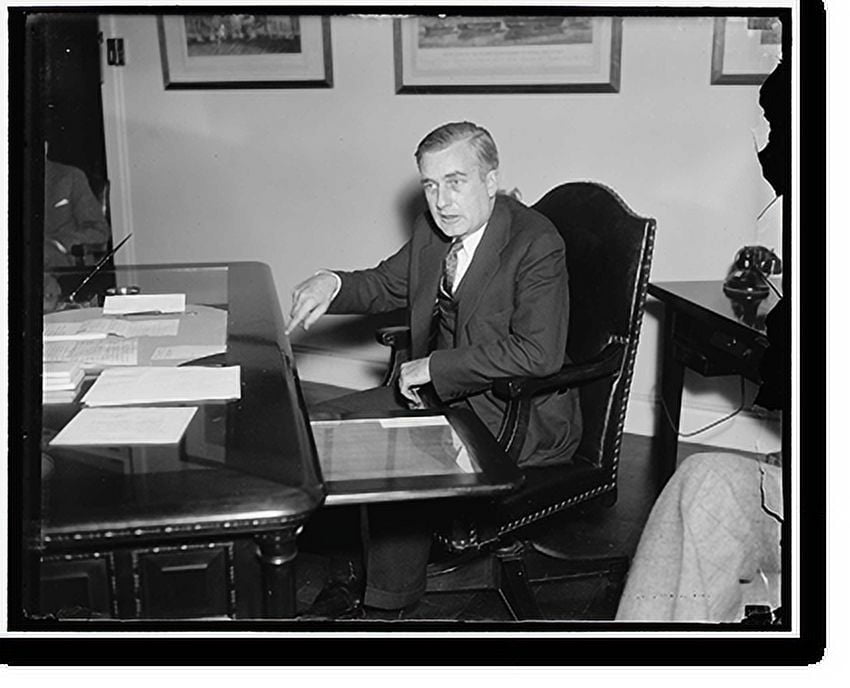 Historic Print, On job. Washington, D.C. Jan. 19. Charles Edison, son ...