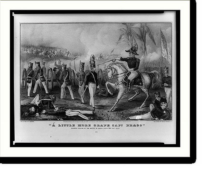 Historic Print, A little more grape Capt. Bragg". General Taylor at the ...