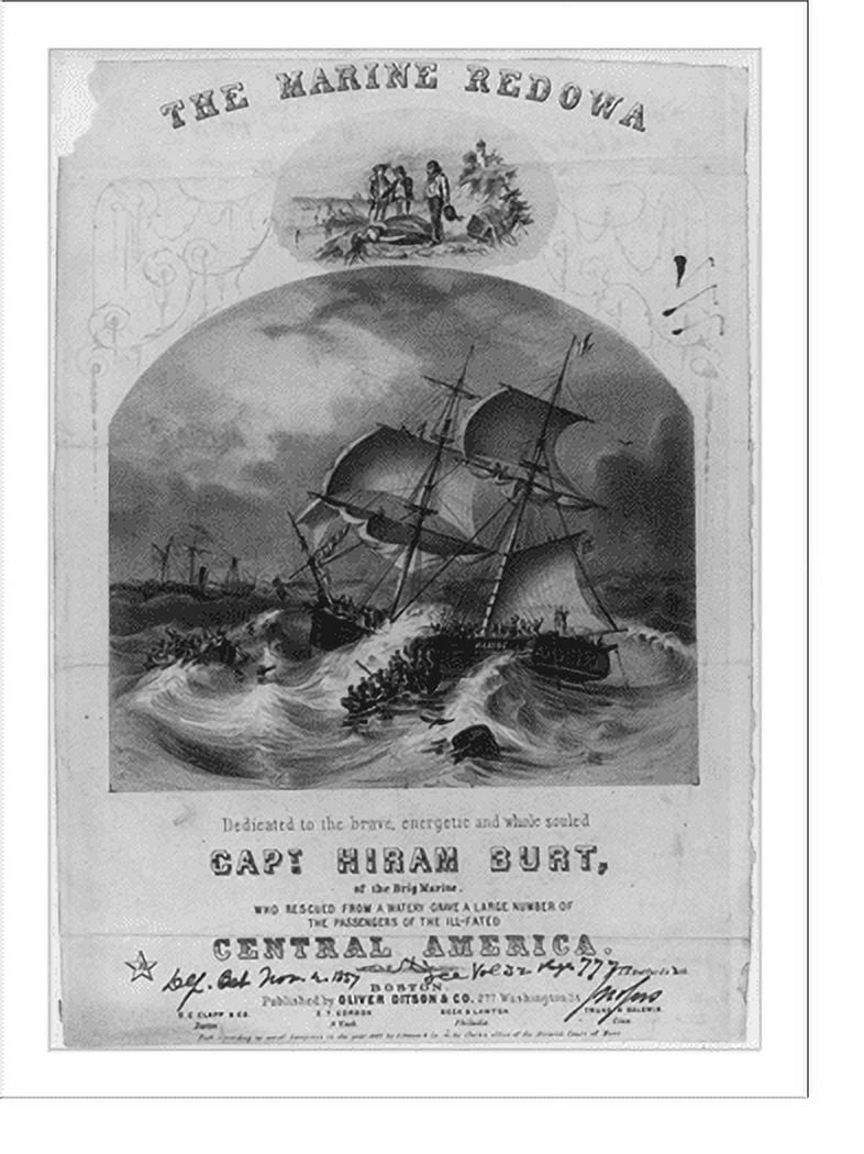 Historic Print, The marine Redowa. Dedicated to the brave, energetic ...