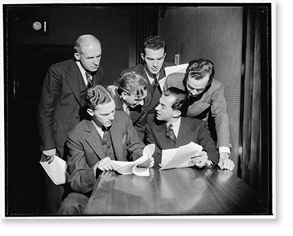 Historic Print, The penthouse studio for radio broadcasts on the roof ...