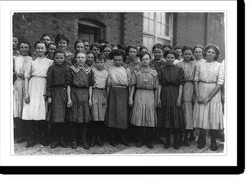 Historic Print, Some of the spinners in Pell City Cotton Mills, grouped ...