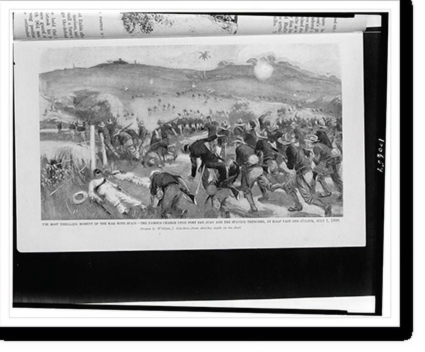 Historic Print, The most thrilling moment of the war with Spain. the ...