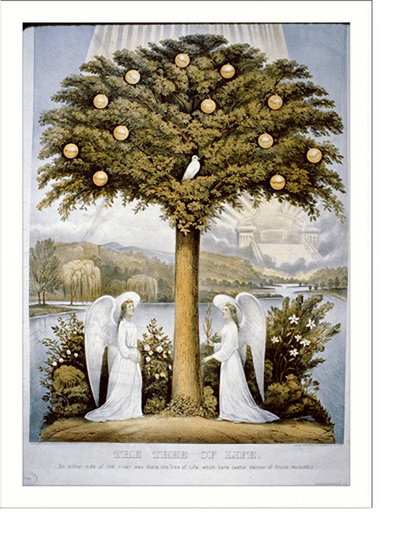 Historic Print, The tree of life: on either side of the river was there the tree of life which ...