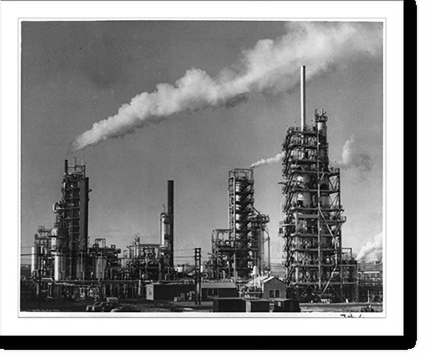 Historic Print, The world's first commercial fluid coker (at far right ...