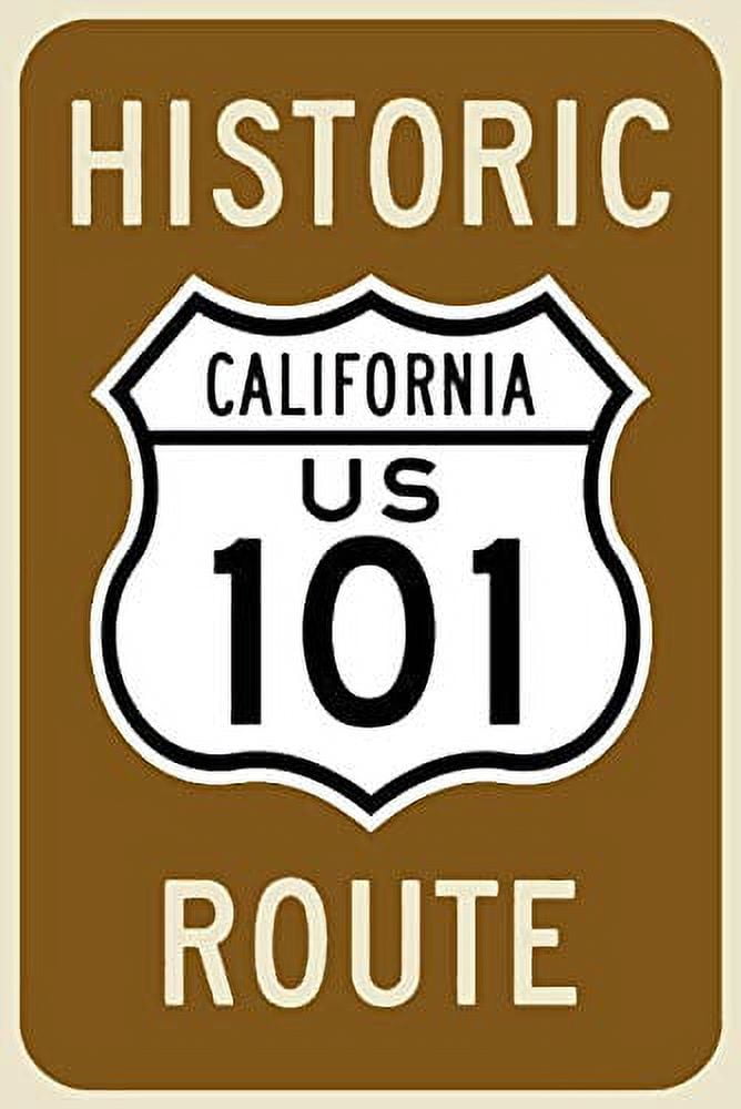 Historic Route 101 Sign Aluminium Metal Signes Size: 8 x 12 inch ...