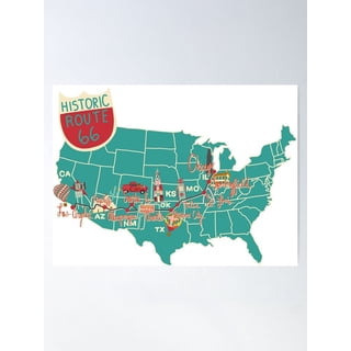 Historic Route 66 Map Bicycle Route 66 Adventure Cycling Association