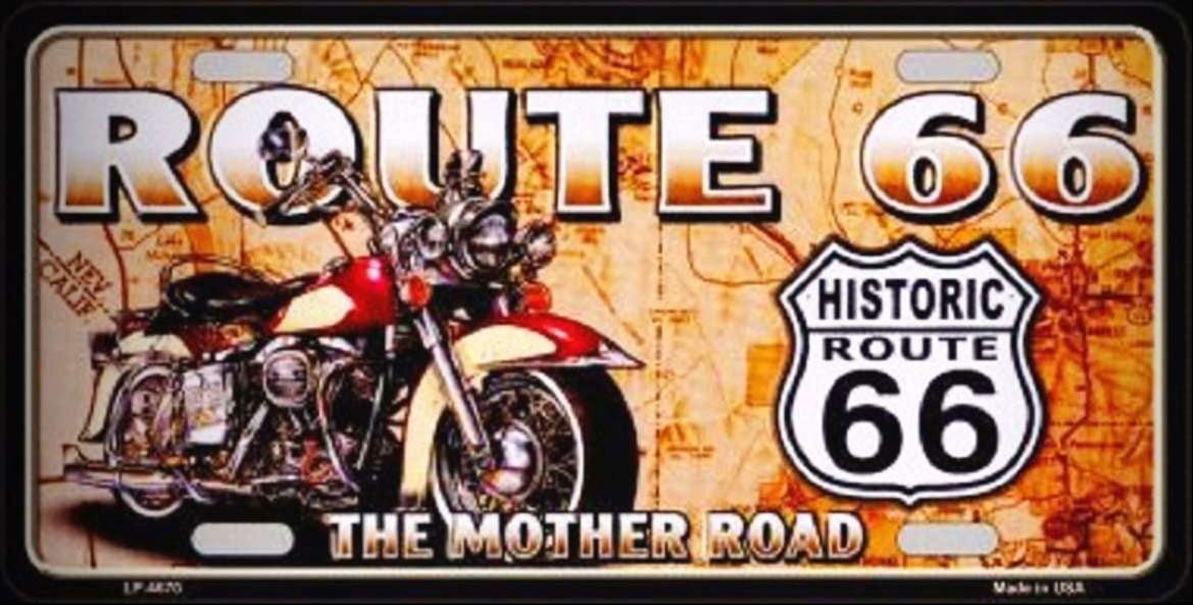 Historic Route 66 Mother Road License Plate - Walmart.com