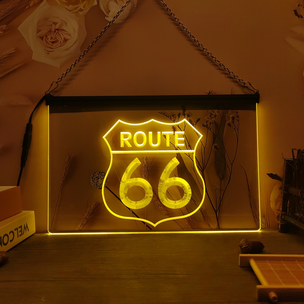 Historic Route 66 Mother Road Vintage LED Neon Sign-Posters,3DCarving ...