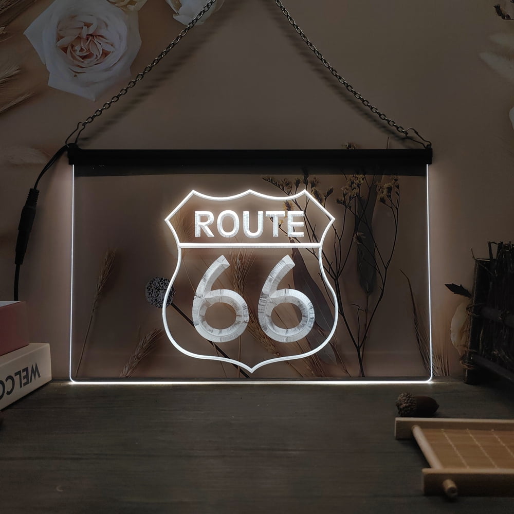 Historic Route 66 Mother Road Vintage LED Neon Sign-Posters,3DCarving ...