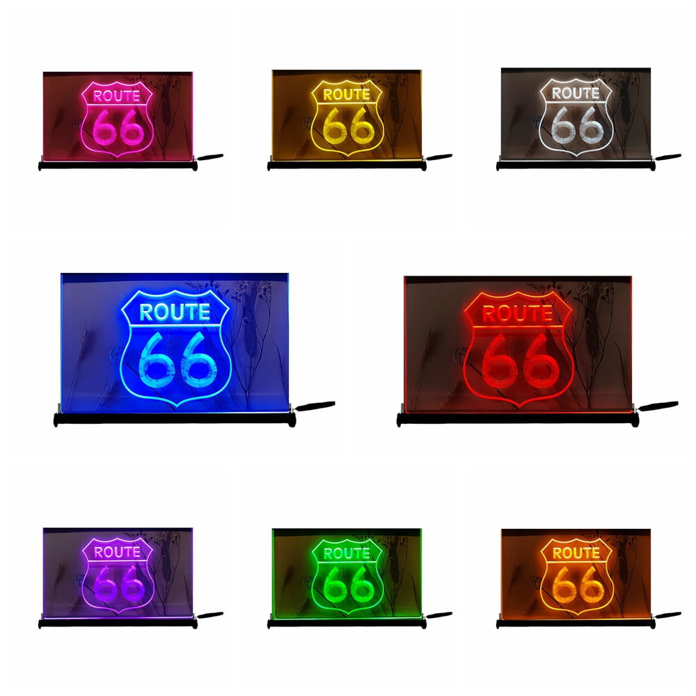 Historic Route 66 Mother Road Vintage LED Neon Sign-Posters,3DCarving ...