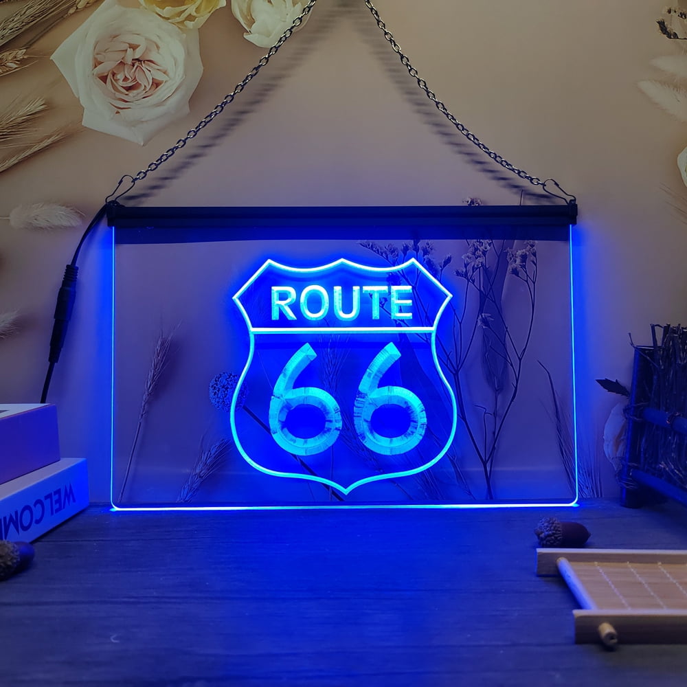 Historic Route 66 Mother Road Vintage LED Neon Sign-Posters,3DCarving ...