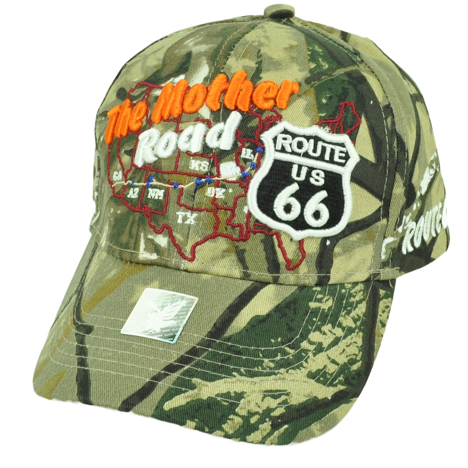 Historic Route 66 US First Highway The Mother Road Map Camouflage Camo ...
