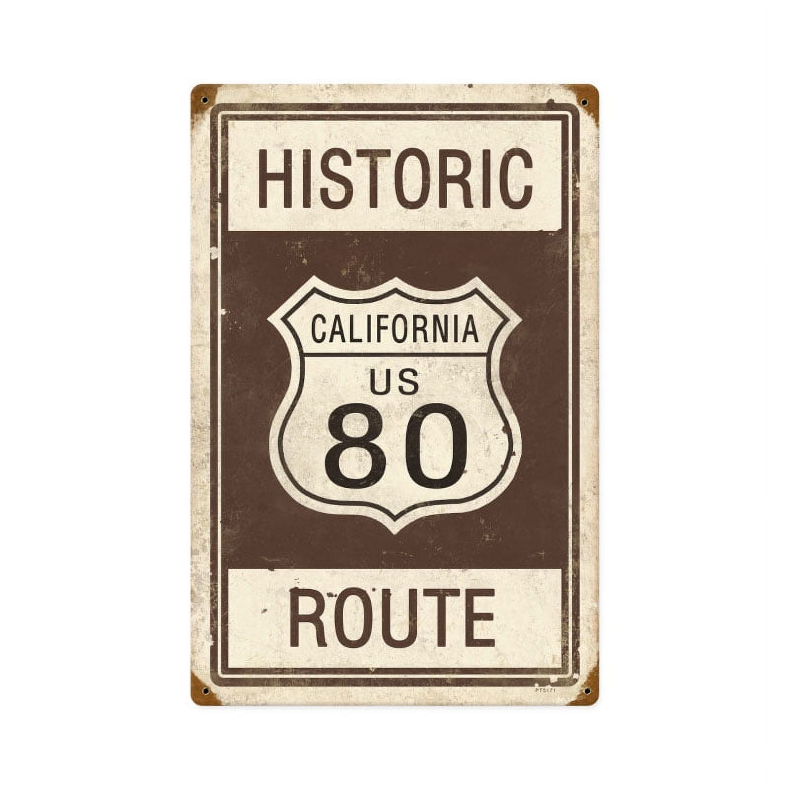 Historic Route 80 Vintage Sign “Made in the USA with heavy gauge steel ...