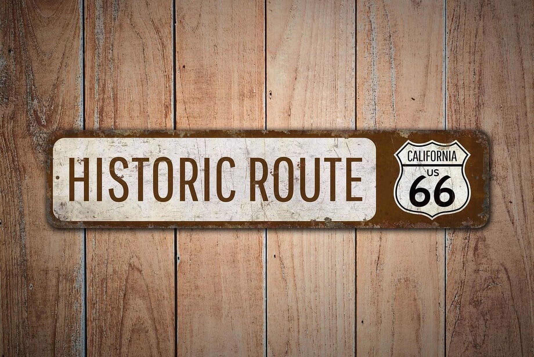 Historic Route Sign Route 66 Decor Historic Road Sign Historic Road ...