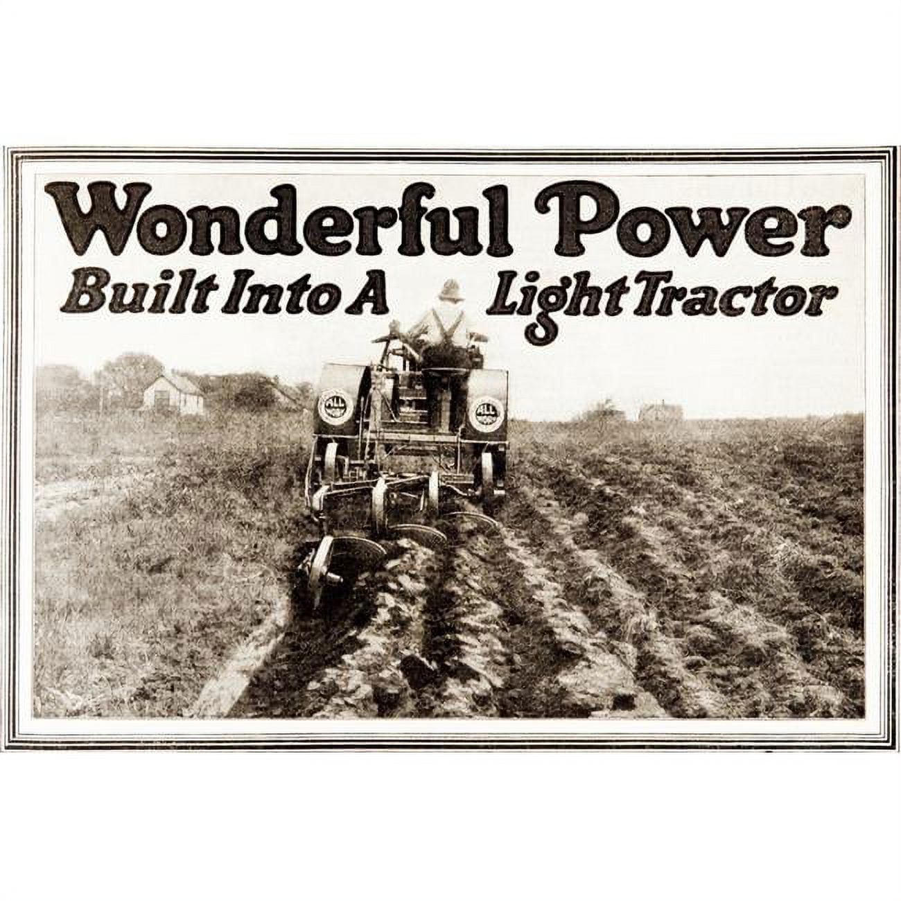 Historic Tractor Advertisement From Early 20th Century Poster Print ...