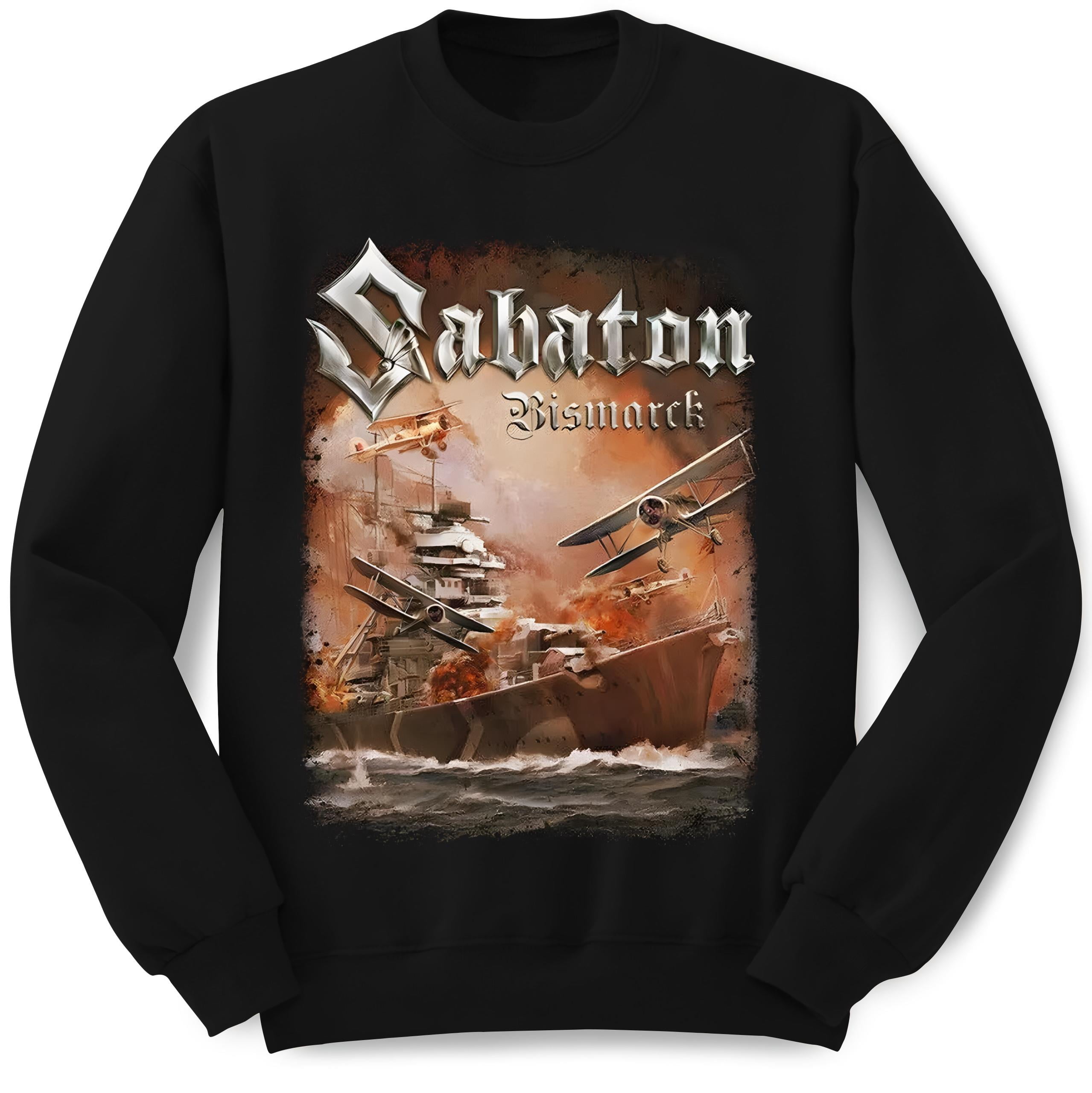 Historic Warship Bismarck Inspired Metal Band Sweatshirt - Walmart.com
