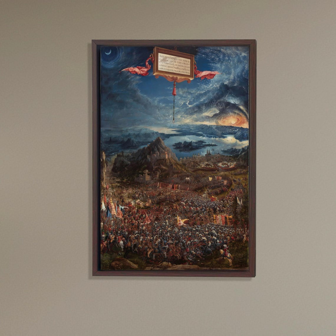 Historical Battle Scene Wall Art, Dramatic Medieval Warfare, Vintage ...