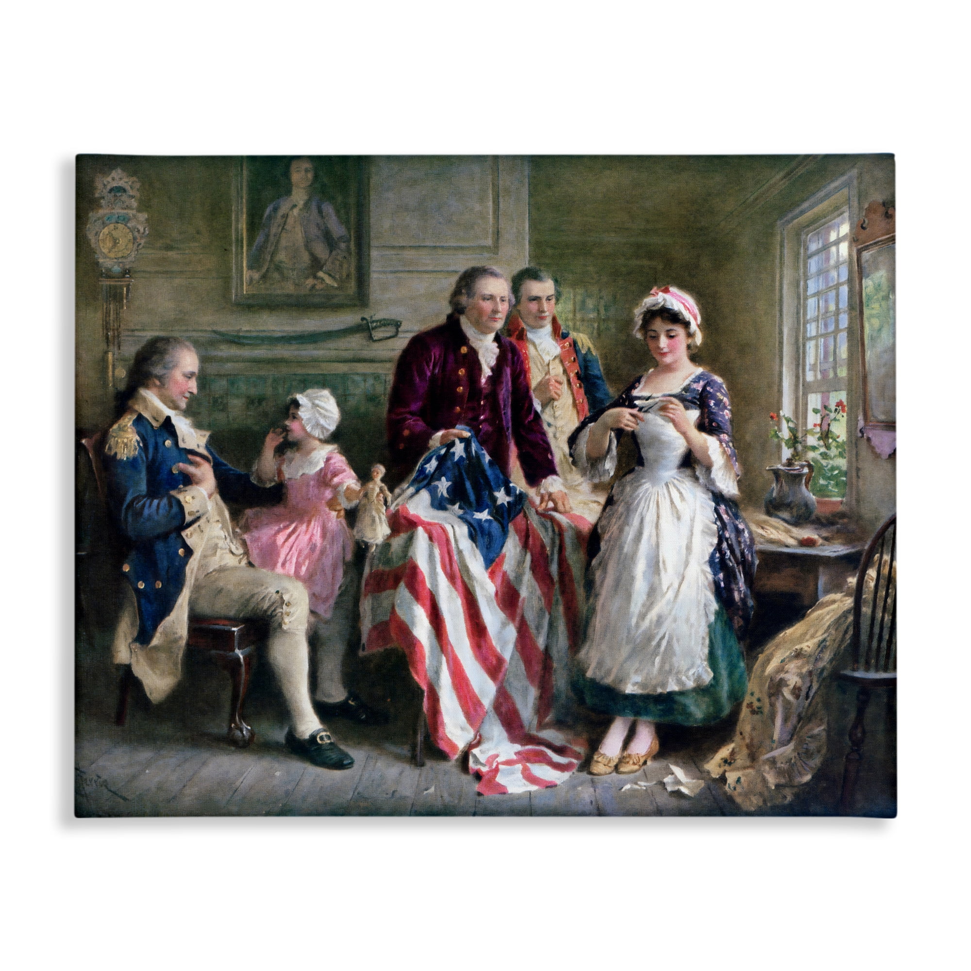 Historical Betsy Ross Canvas Wall Art, design by Arlington Prints ...