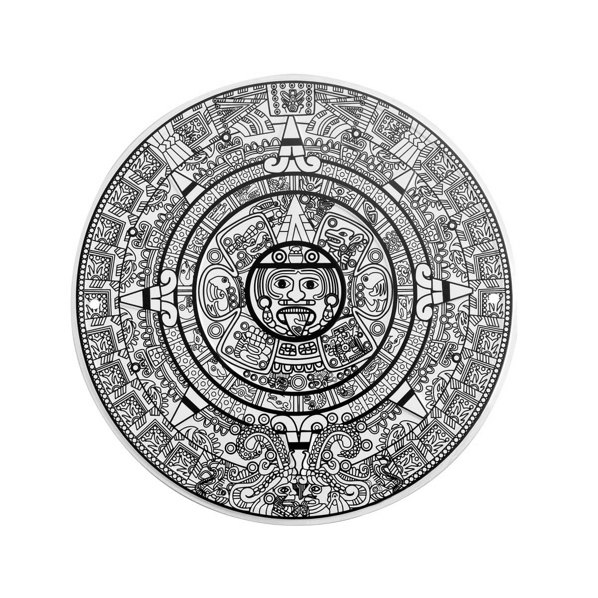 Historical Metal Aztec Calendar Sign Mayan Mexico Classroom Wall Art ...