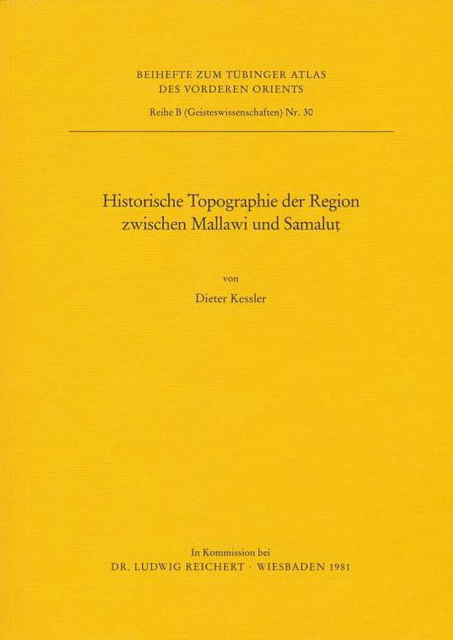 Historische Topographie der Region zwischen Mallawi und Samalut - Walmart.com