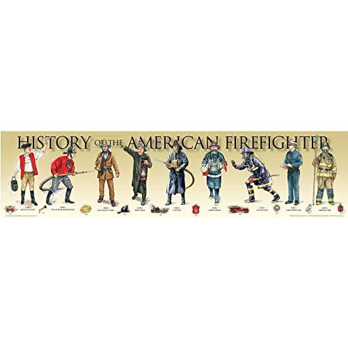 History of the American Firefighter Posters & Prints 6x24| Historical ...