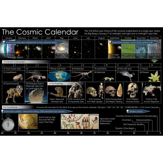 History Galore Cosmic Calendar Timeline of the Age of the Universe ...