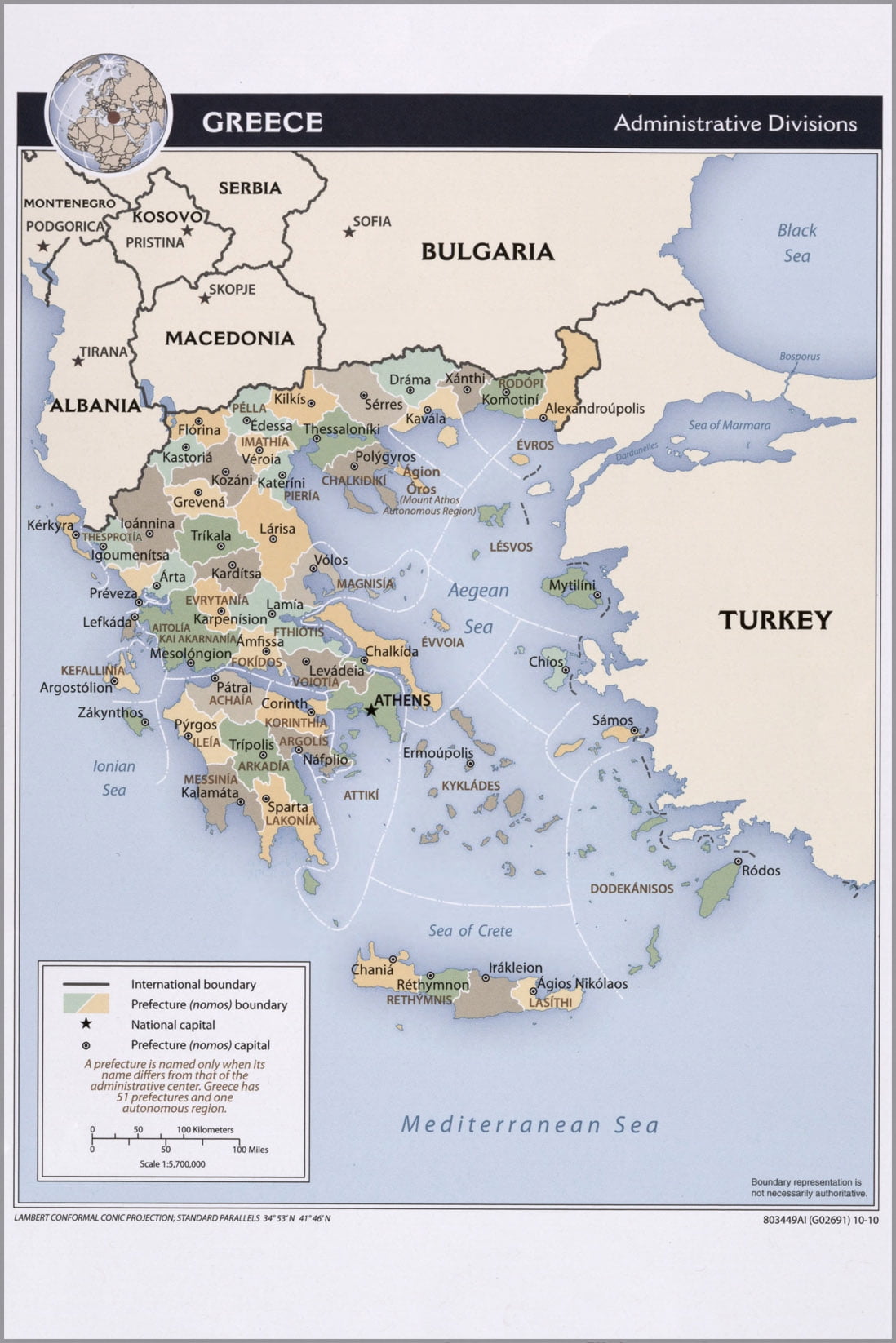 History Galore cia map of Greece Poster 24"x36" Gallery Poster ...