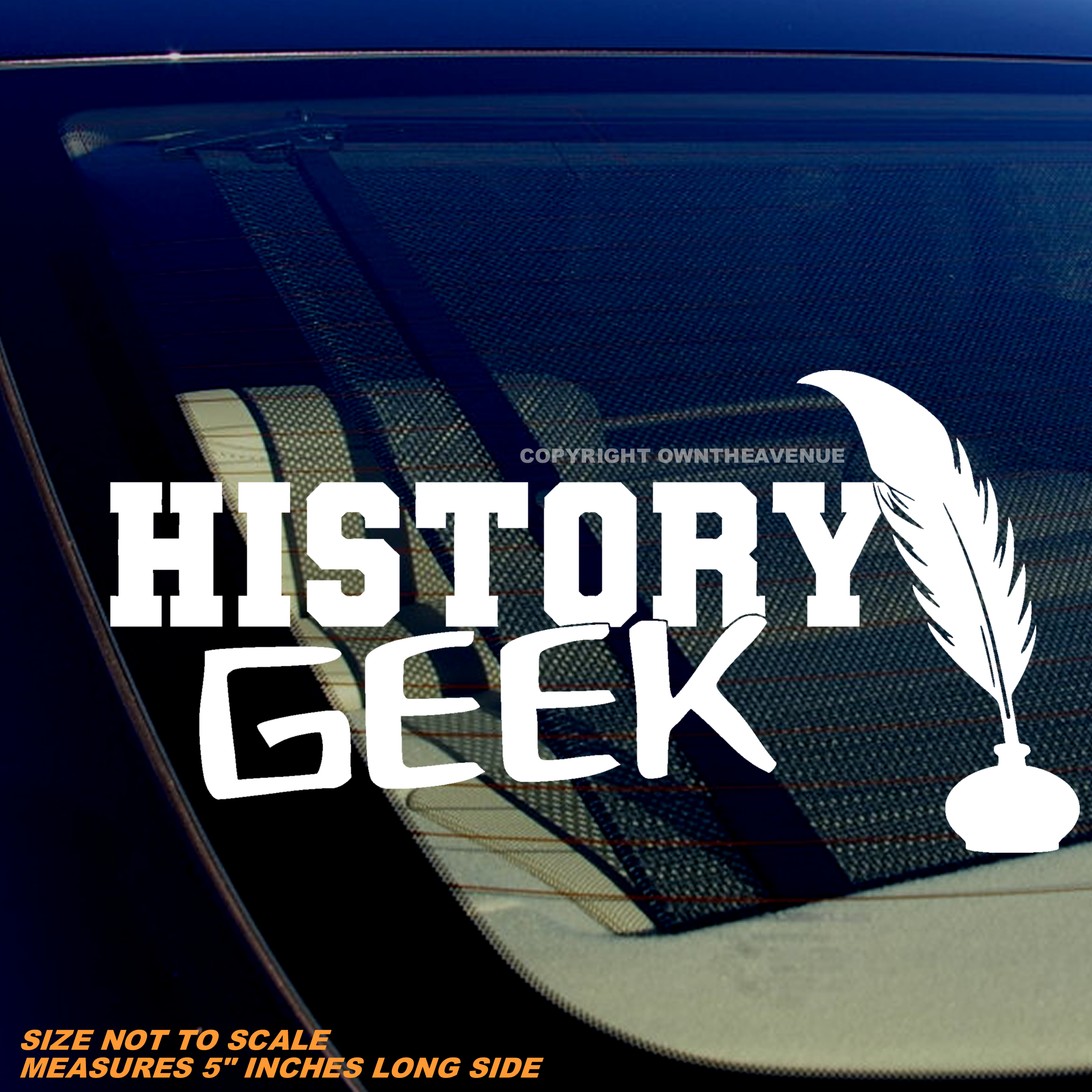 History Geek Funny Joke Nerd Car Truck Bumper Laptop Vinyl Sticker ...