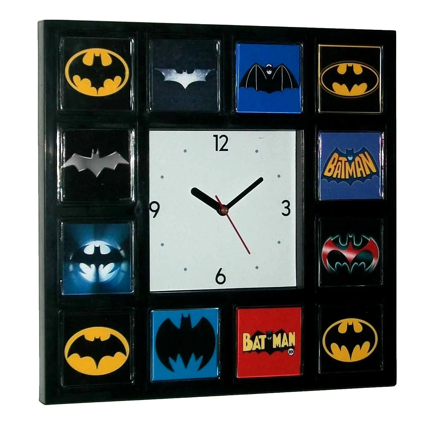 History of Batman Clock Bat Signal Movie TV Show Comics with 12 classic ...