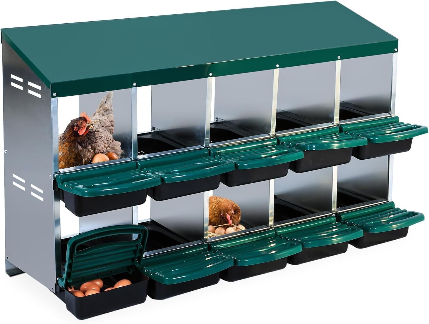 Historyli 10 Compartments Chicken Nesting Box,Nesting Boxes for ...