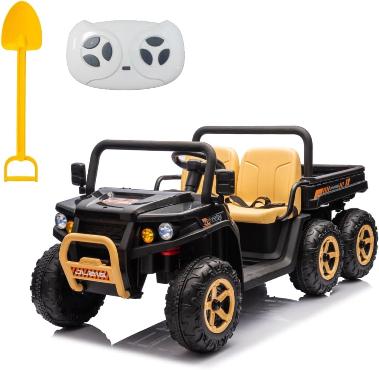 Historyli 24V Electric Car,2-5MPH Speeds, Automatic Truck Bed, Parent ...