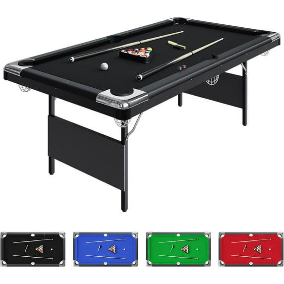 Historyli 3 in 1 Foldable Pool Table,7 inch Portable Billiard Table for ...