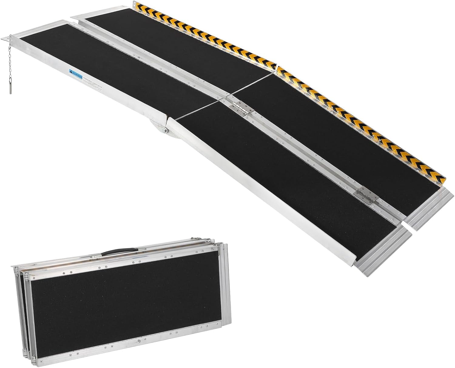 Historyli 8FT Portable Wheelchair Ramp,Non-Slip Aluminum Folding ...