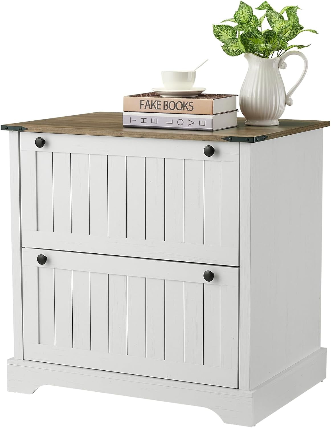 Historyli Farmhouse File Cabinet with 2 Drawers – 30" Wood Storage with ...