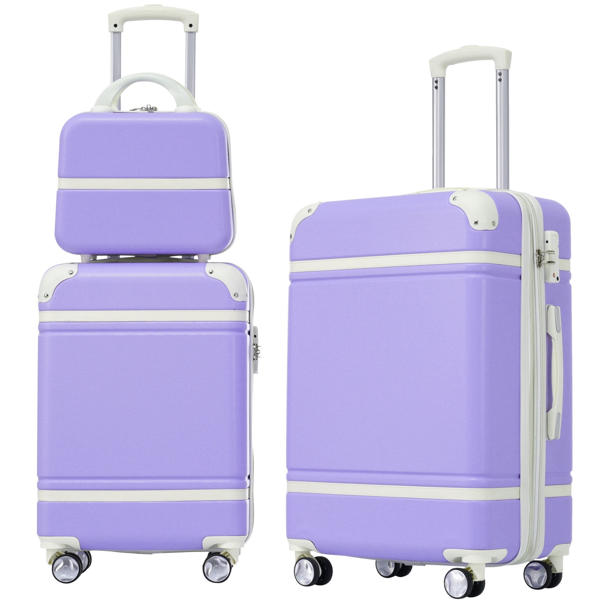 Historyli Go5H 3 Piece Luggage Sets 20"+24" Luggages And Cosmetic Case ...