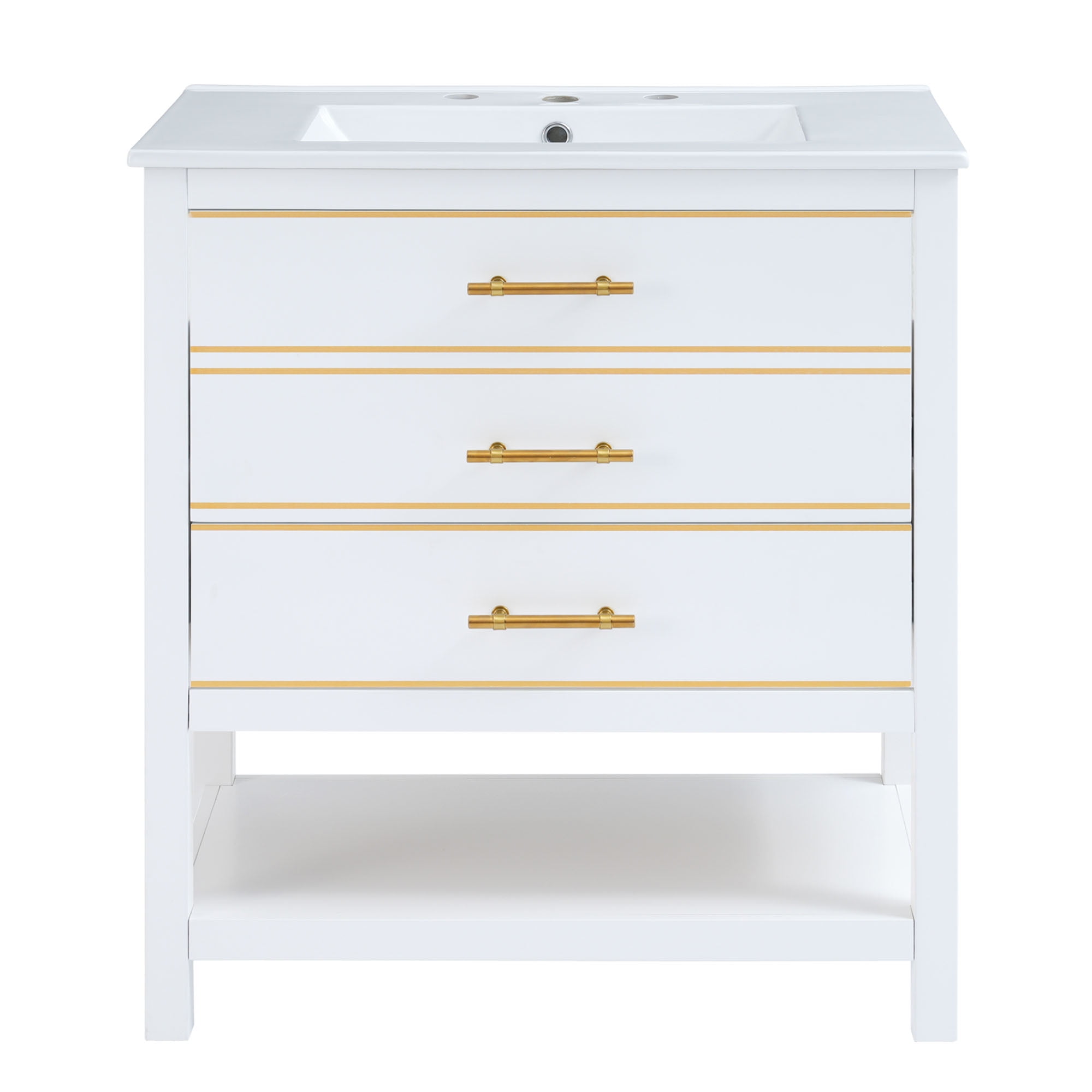 Historyli Go5H 30 Inch Bathroom Vanity, Bathroom locker With Top Sink ...