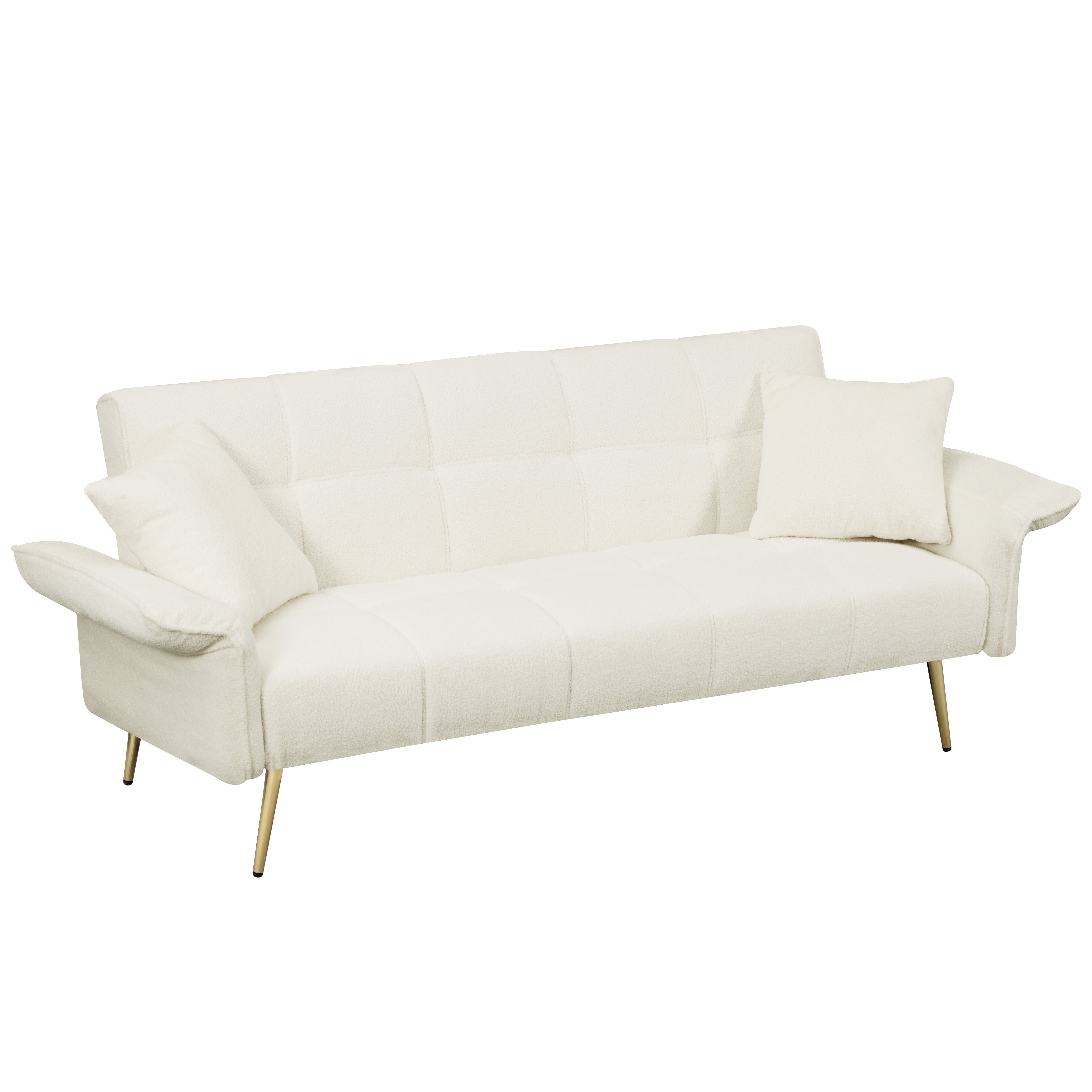 Historyli Go5H Convertible Double Sofa Bed With Folding Armrests ...