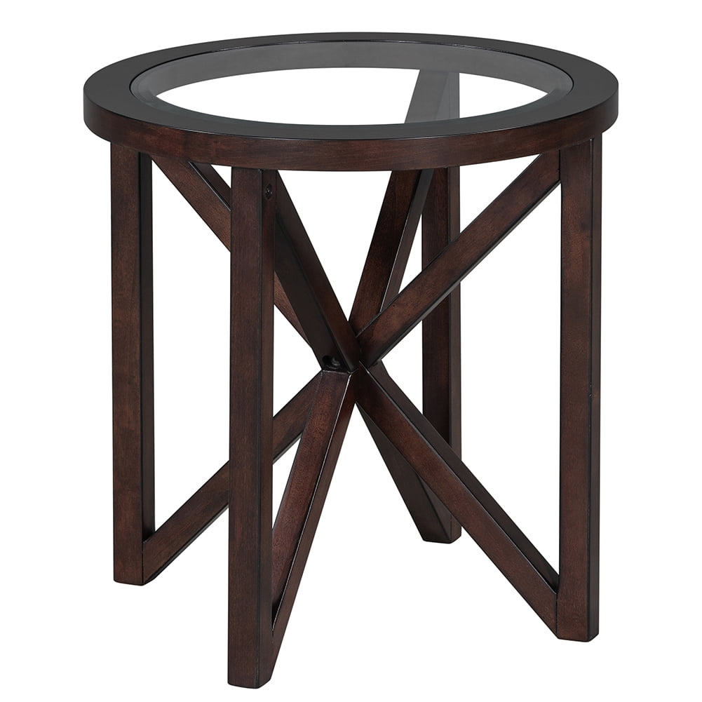 Historyli Go5H Living Room Coffee Table With Solid Wood Tripod Round ...